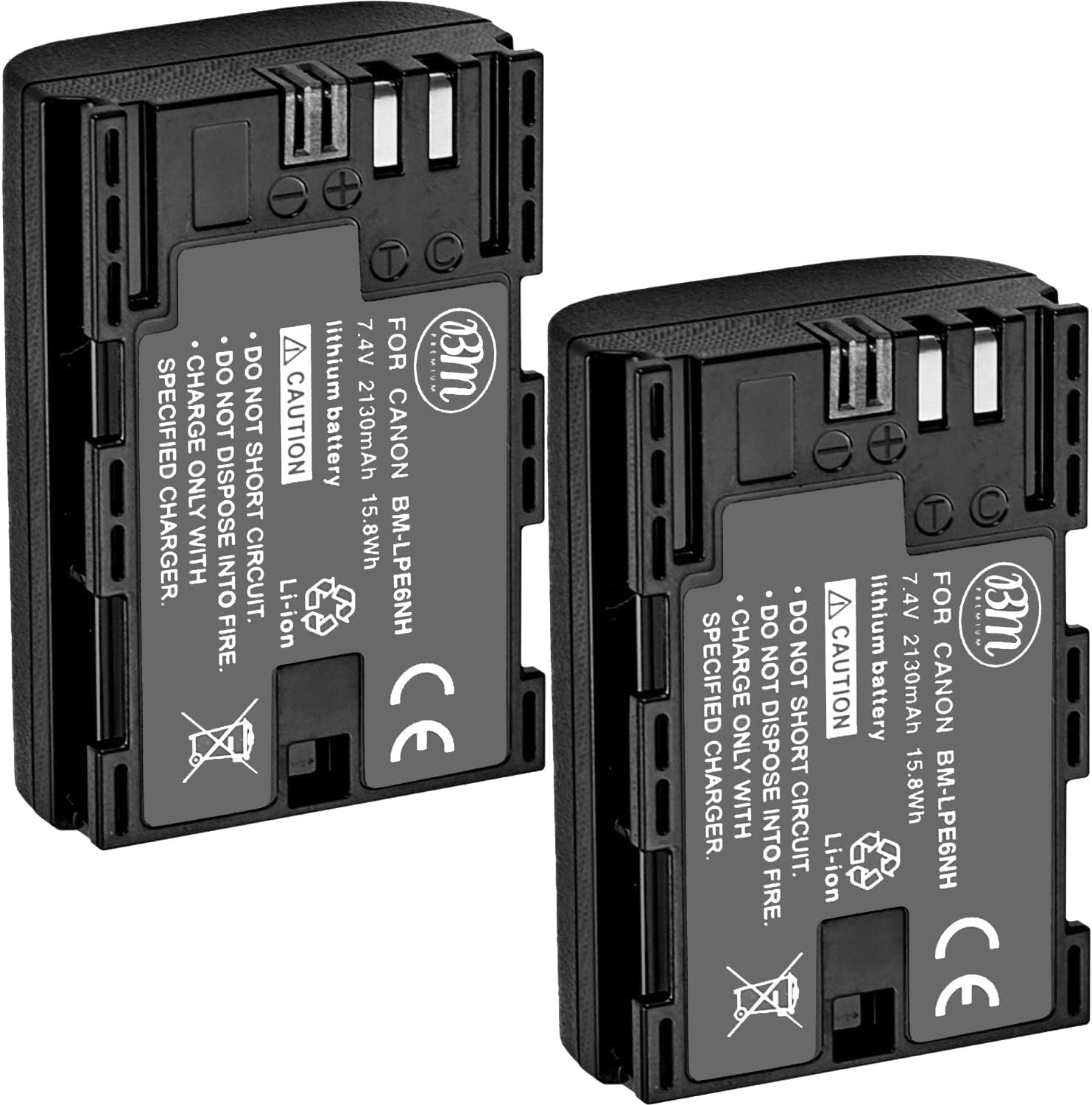 Amazon.com : BM Premium 2 Pack of LP-E6NH High Capacity Batteries for ...