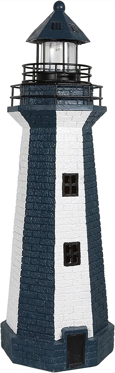 Amazon.com : Sunnydaze 36 Inch Outdoor Lighthouse Lamp - Solar ...