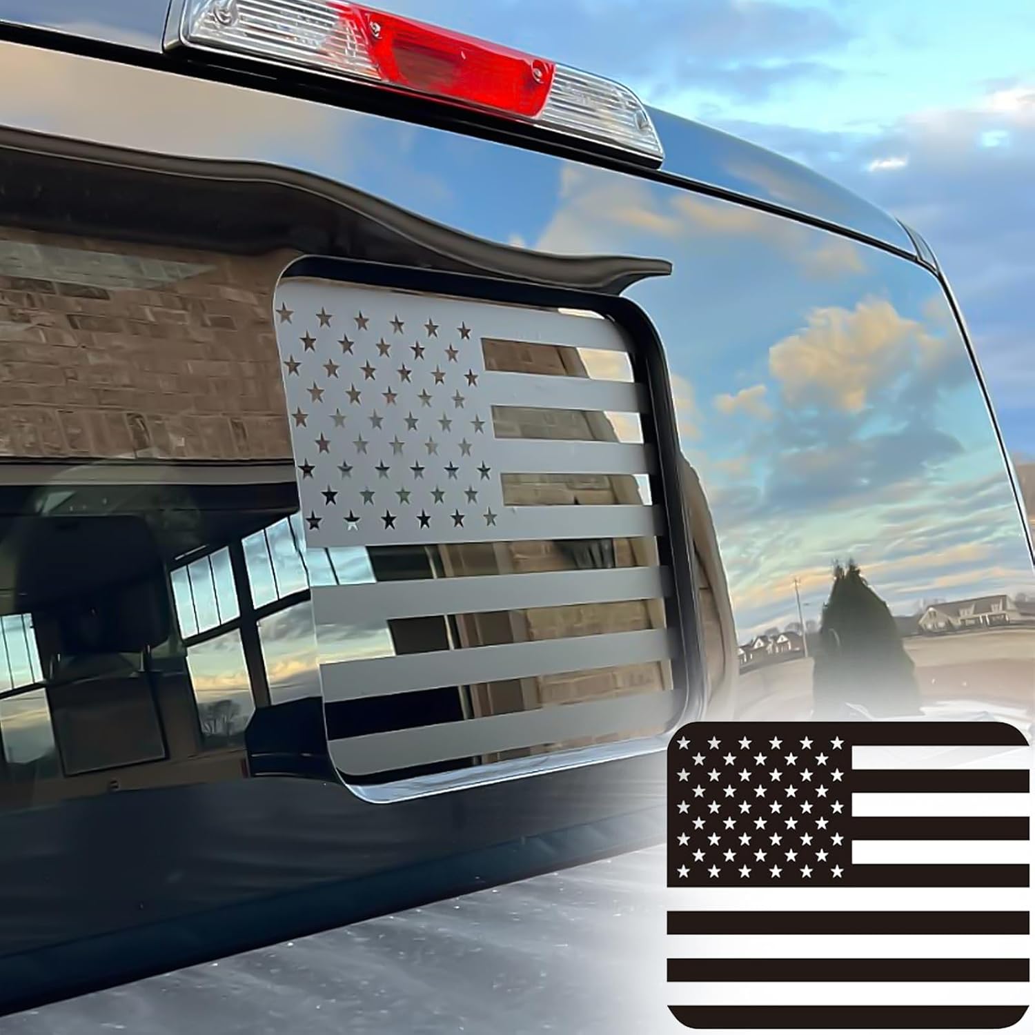 Amazon.com: FUTLU USA Flag Decal for Truck Back Window,Car Decal and ...