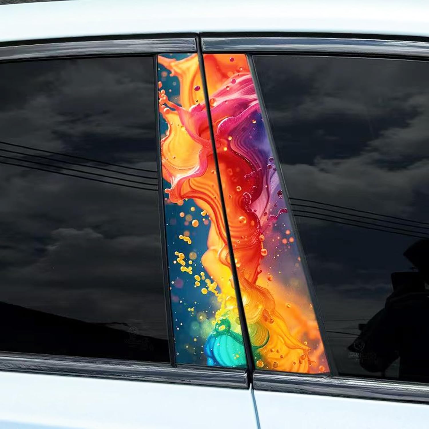 Amazon.com - 2pcs/1set Car B Pillar Sticker Decal Upgraded Vinyl Car ...