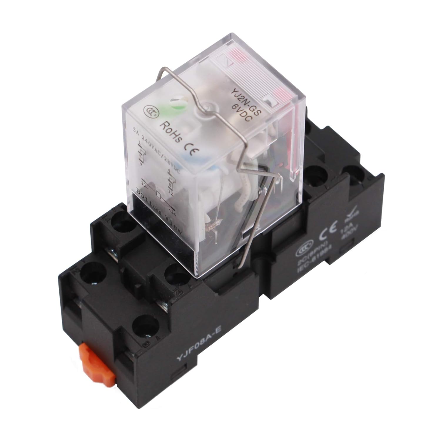 Electromagnetic Power Relay, 8-Pin 5 AMP 12V DC Relay Coil with Socket ...