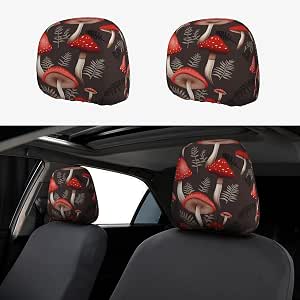 Amazon.com: WEIHAKO 2 PCS Car Headrest Covers Soft Breathable Car Head ...