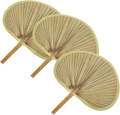 Amazon.com: Magic Feier Natural Bamboo Raffia Fans, 5 Pcsk Bamboo Fans ...