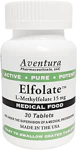 ELFOLATE® 15mg L-Methylfolate Methyl Folate Methylfolate Medical Food ...