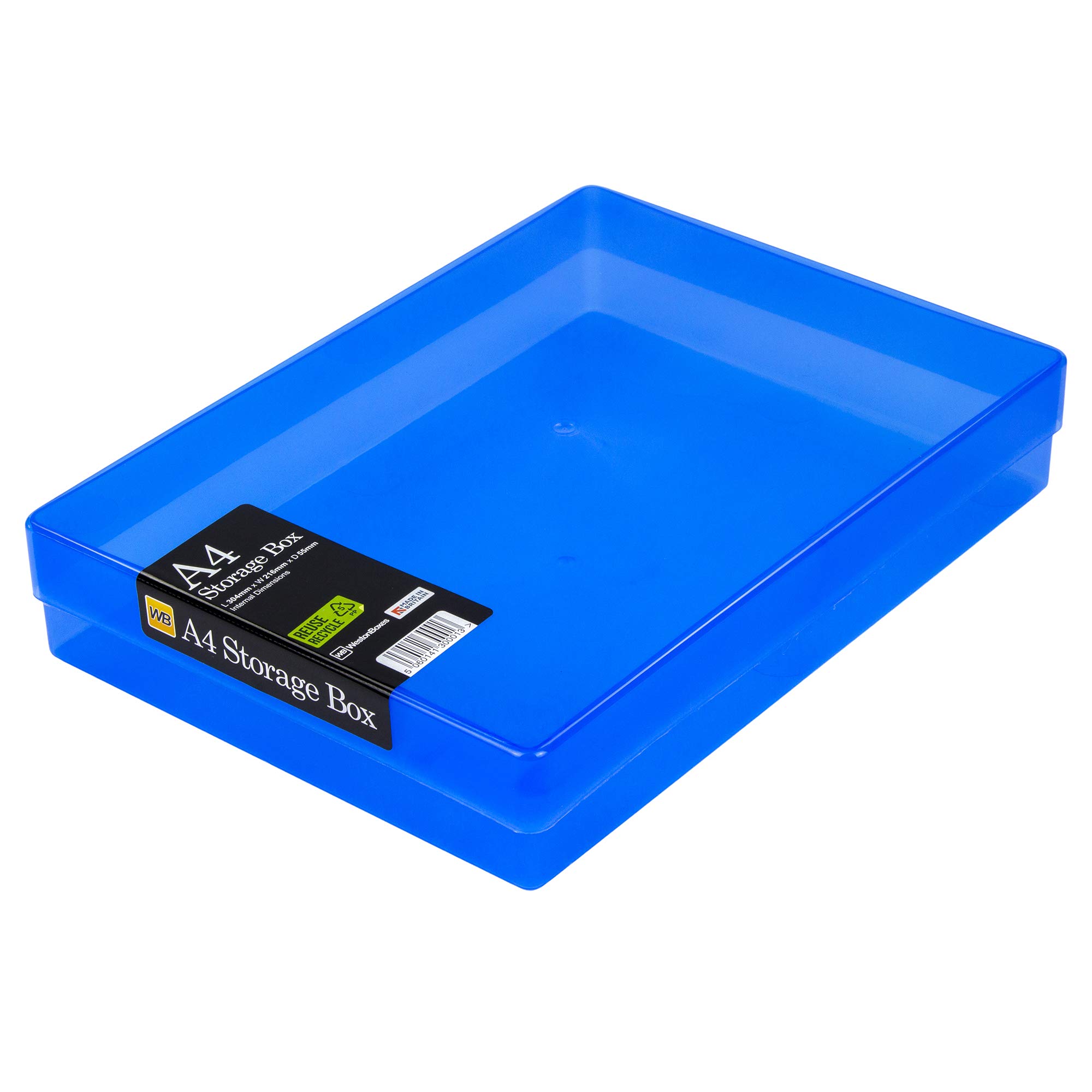 WestonBoxes A4 Colourful Transparent Plastic Craft Storage Boxes with ...