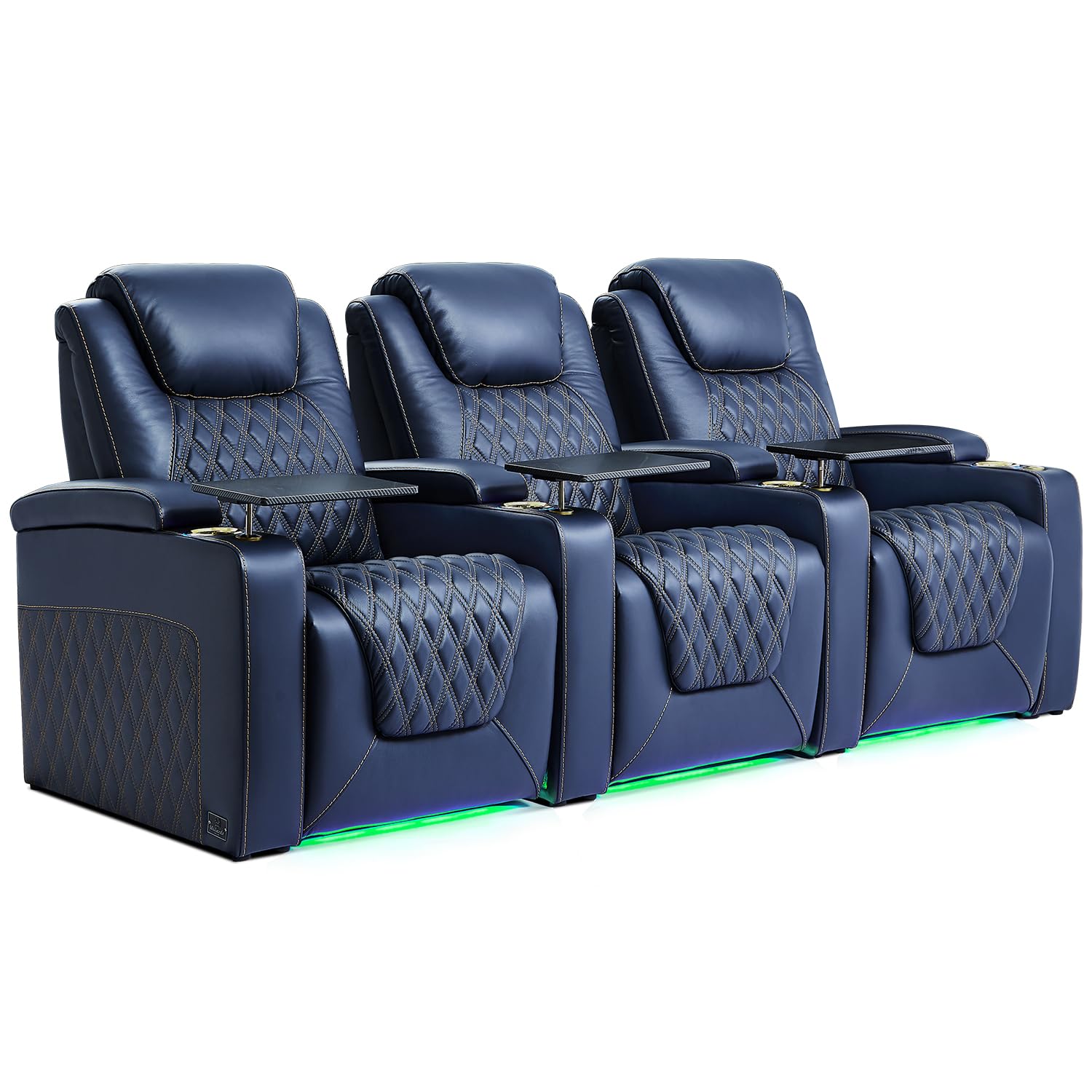 Amazon.com: Weilianda Chic Top Grain Leather Home Theater Seating Power ...