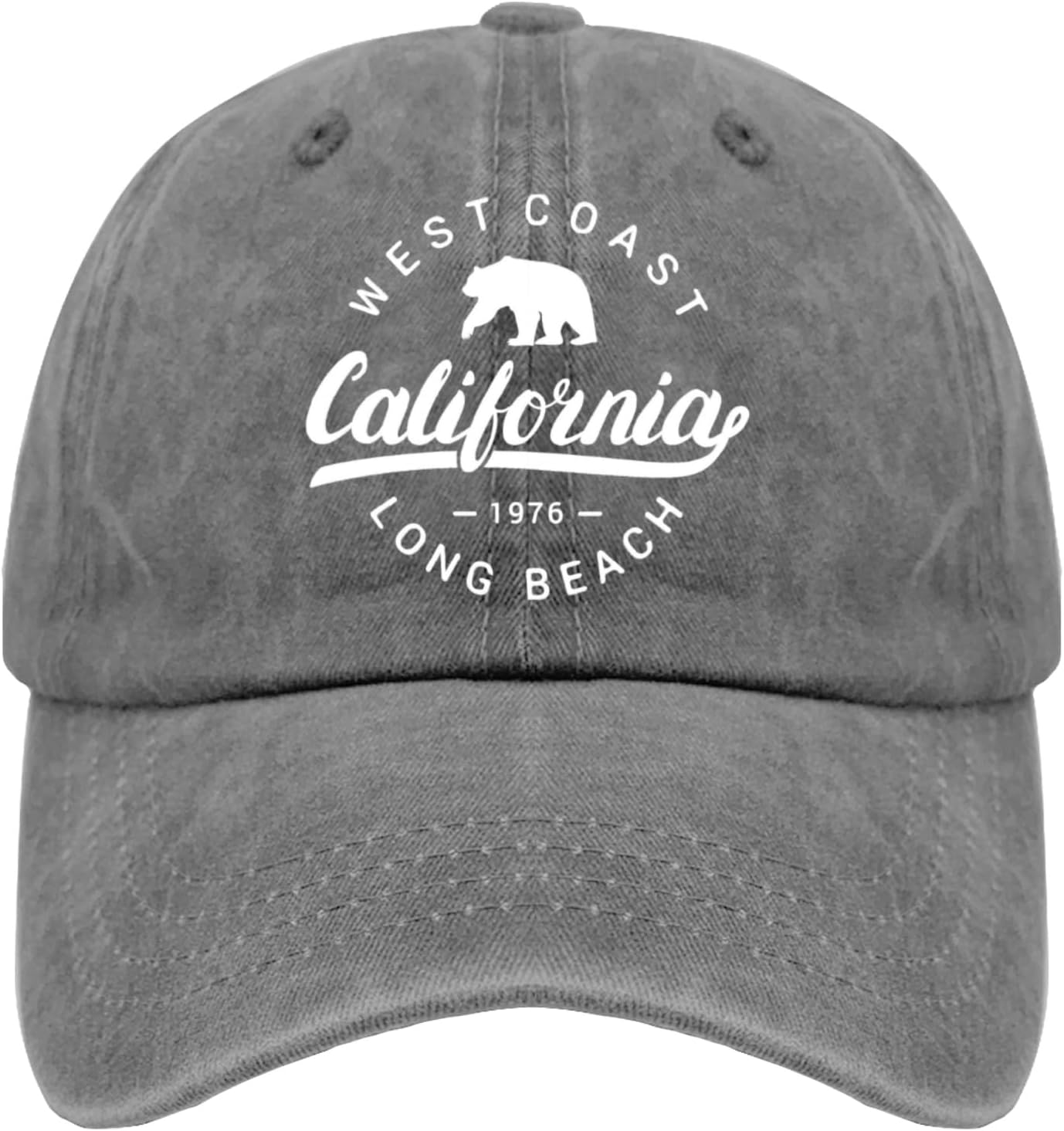 west Coast California Long Beach Cap Men's hat Pigment Gray hat for ...