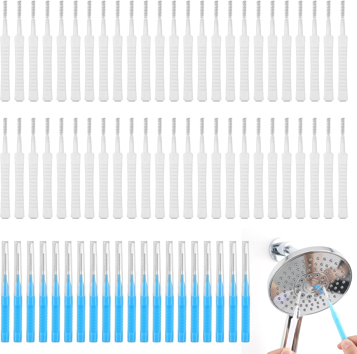 Amazon.com: 70Pcs Shower Head Cleaning Brush 2 Design Shower Head ...
