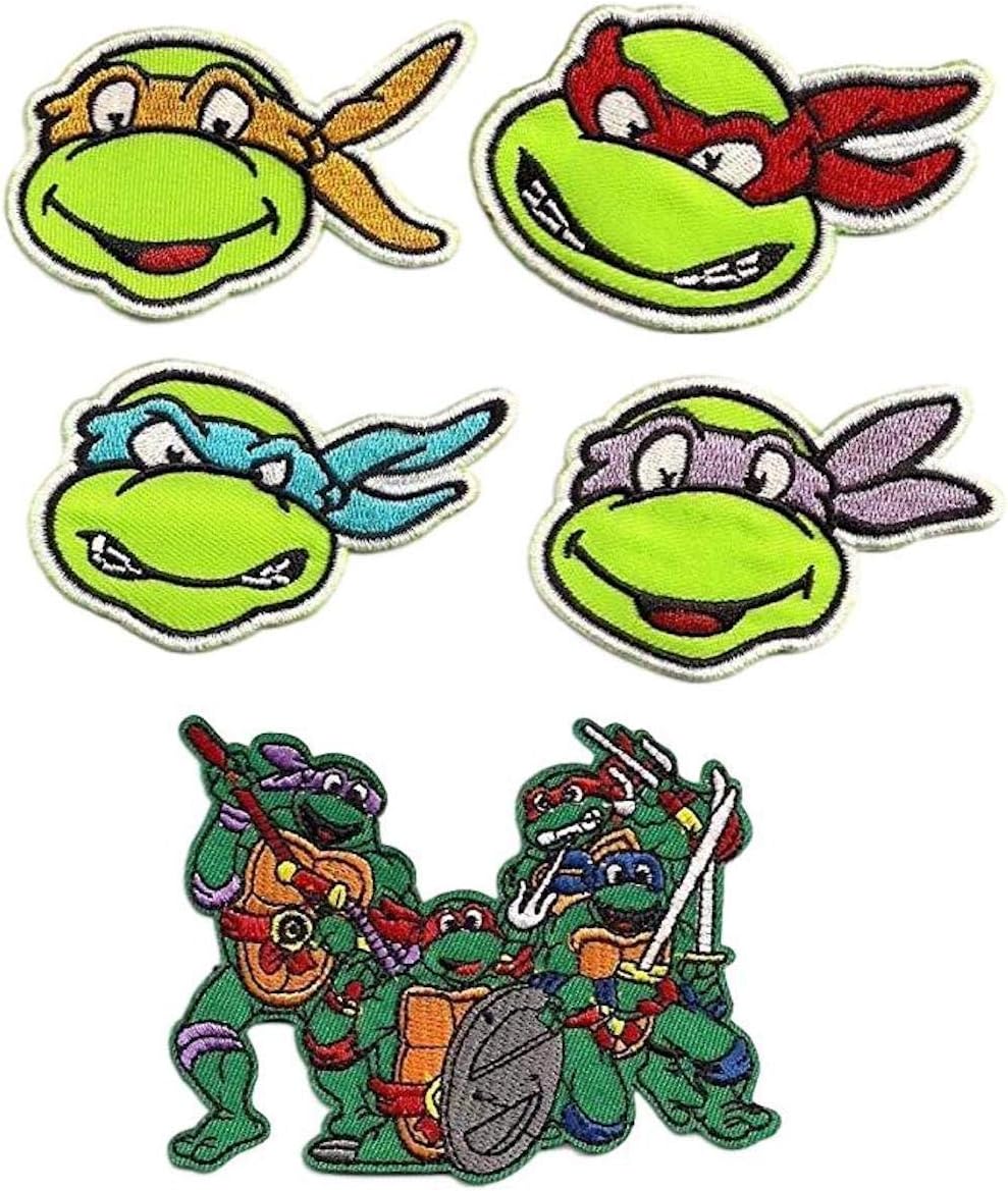 Amazon.com: Teenage Mutant Ninja Turtles TMNT Patch Set of 5 Patches : Clothing, Shoes & Jewelry