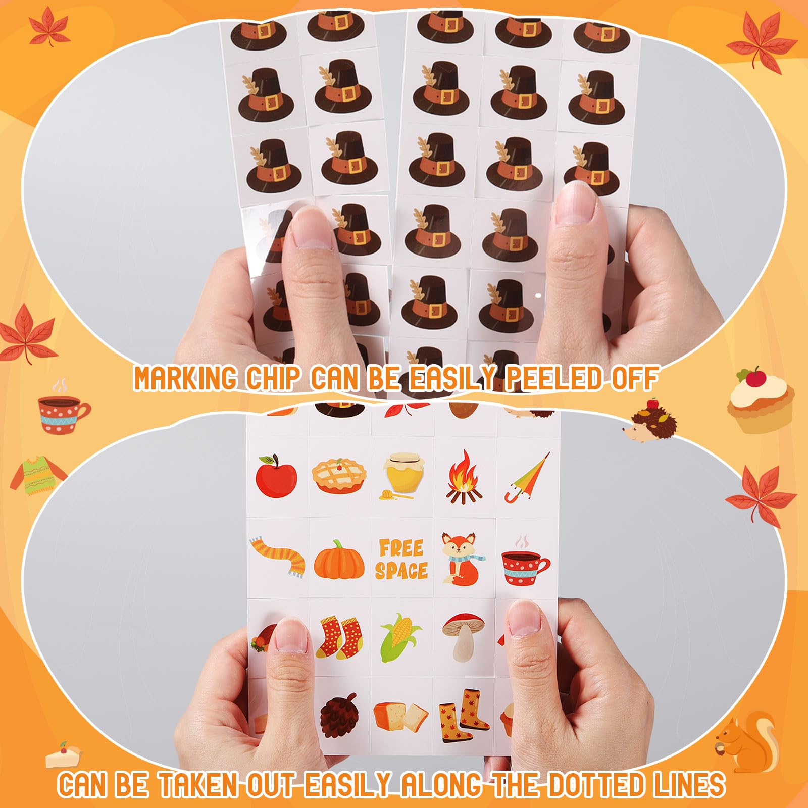 Snapklik.com : Fall Bingo Game Pumpkin Bingo Cards For 24 Players Fall ...