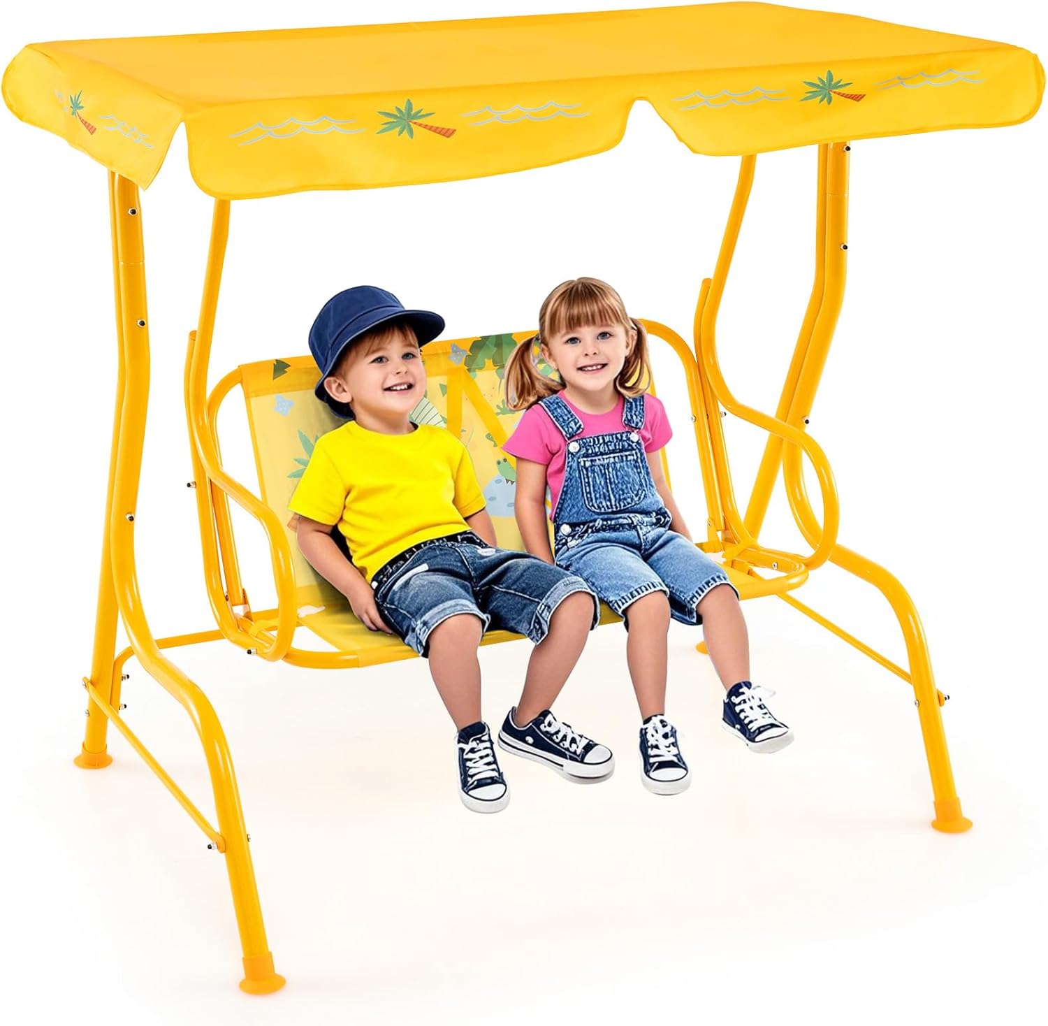 Amazon.com : HONEY JOY Kids Patio Swing, 2-Seater Outdoor Porch Swing ...