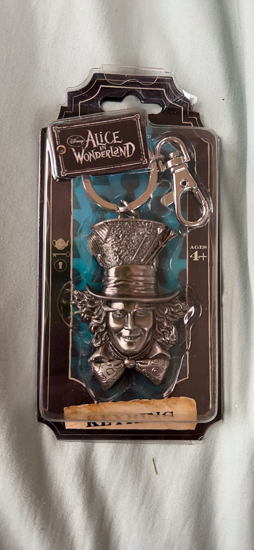 Amazon.com: Disney Pewter Key Ring - Charms - A, Key, Key Hole, Logo ...