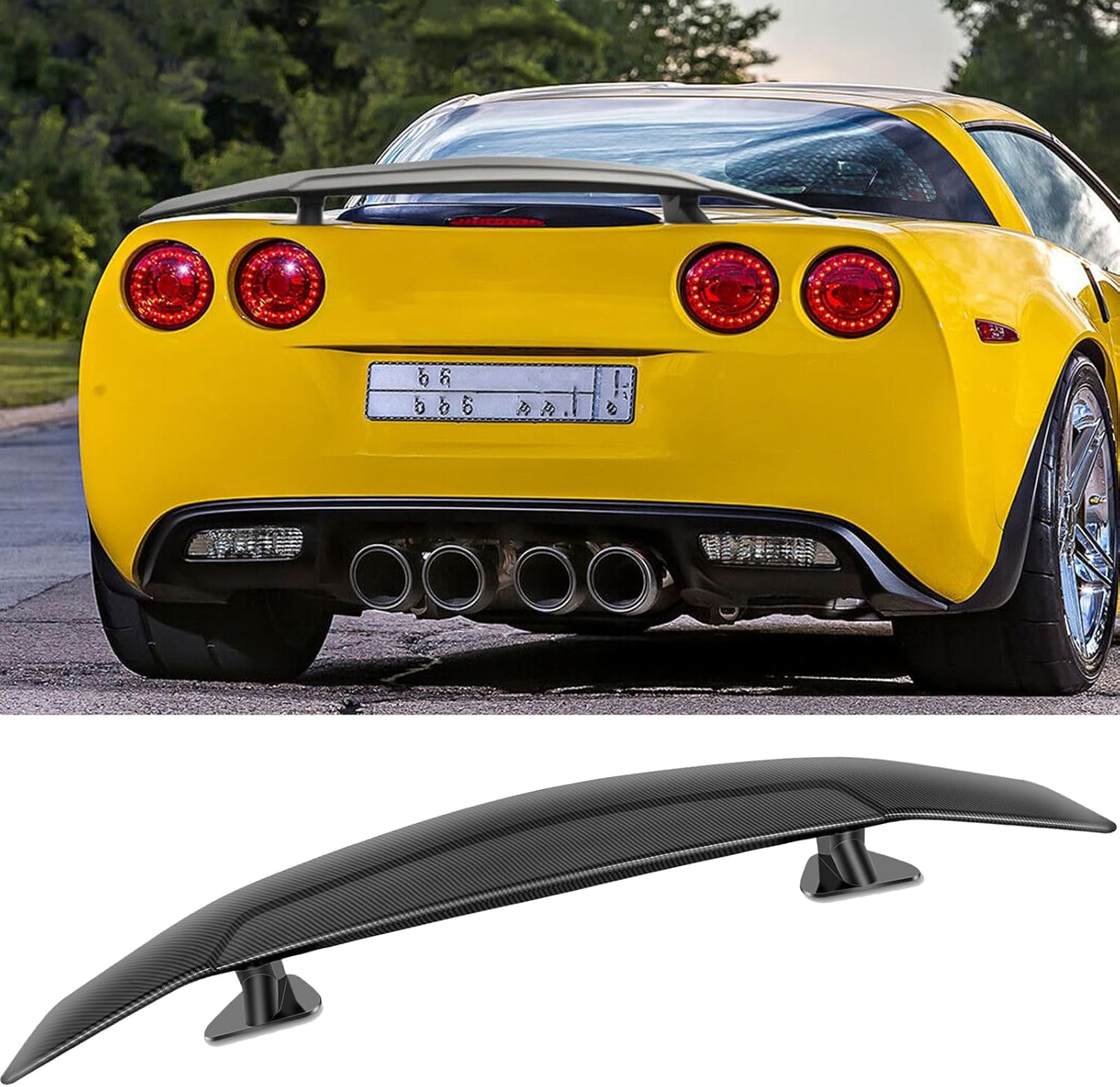 Amazon.com: DREAMOTOR 47 Inch Universal Rear Spoiler, JDM Style Car ...