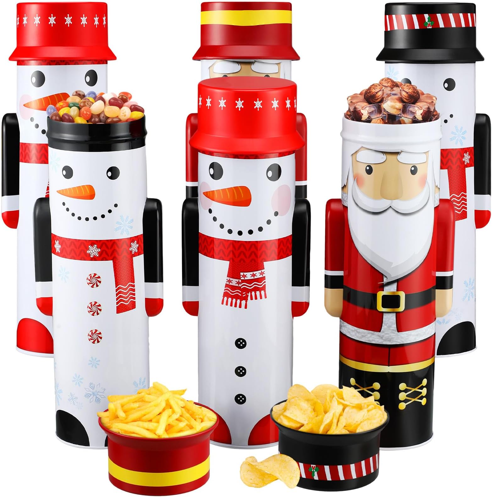 Amazon.com: Sliner 6 Pack Nutcracker Tin Box Set Christmas Nutcracker ...