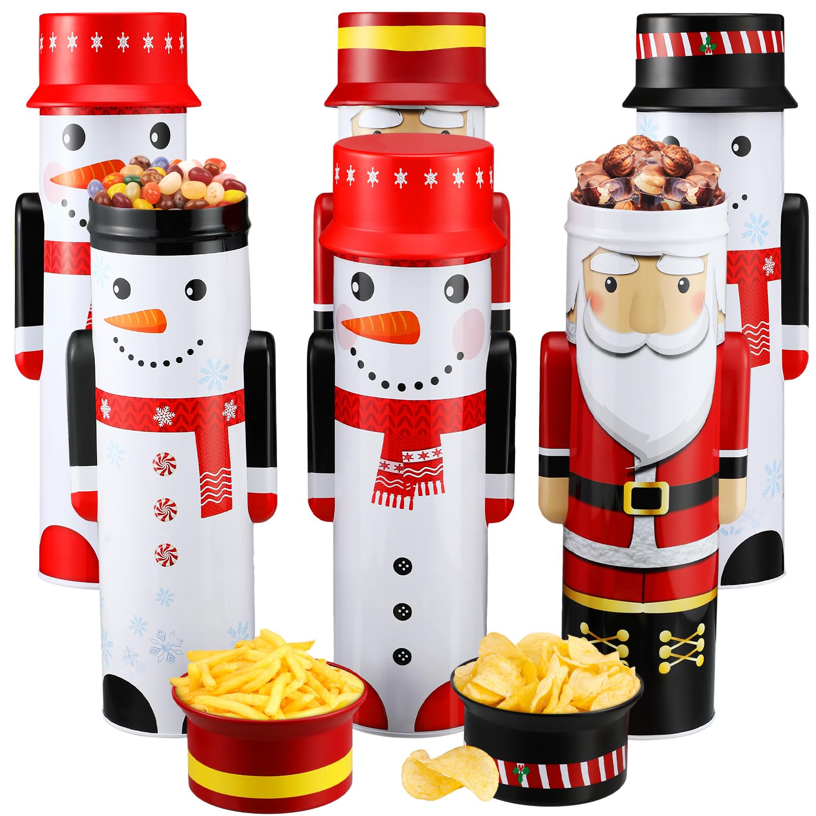 Amazon.com: Sliner 6 Pack Nutcracker Tin Box Set Christmas Nutcracker ...