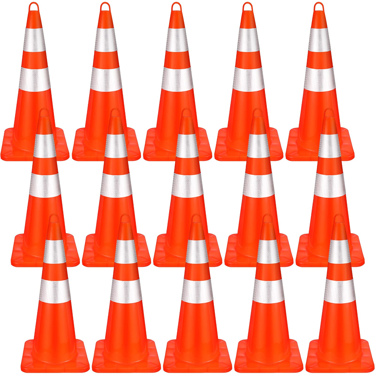 Snapklik.com : Kanayu 15 Pcs Safety Cones 28 Inch Traffic Cones Orange ...