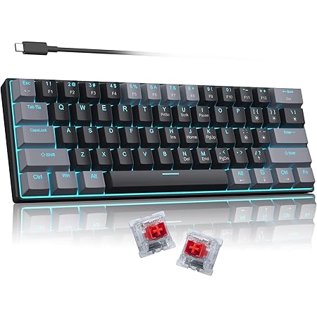 Amazon.com: DGG K60 61 Keys RGB Backlit 60% Wired Gaming Keyboard ...