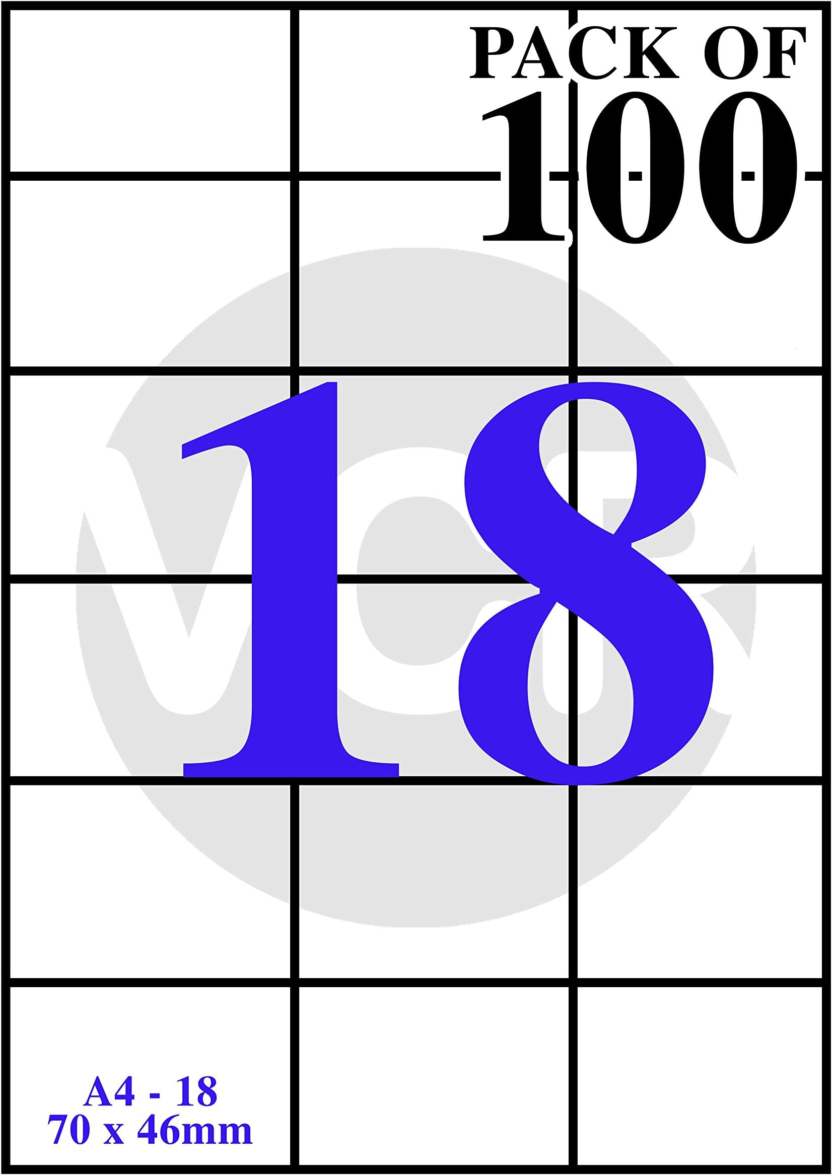 VCR A4 Size White Self Adhesive Label/Sticker for Printer (Inject ...