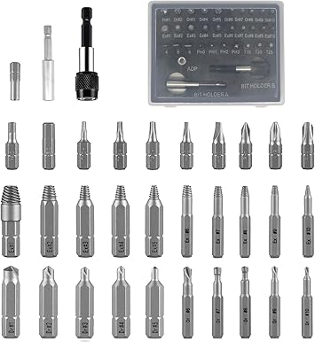 Gifts for Men,Enbiawit 33PCS Damaged Screw Extractor Set Stripped Screw ...