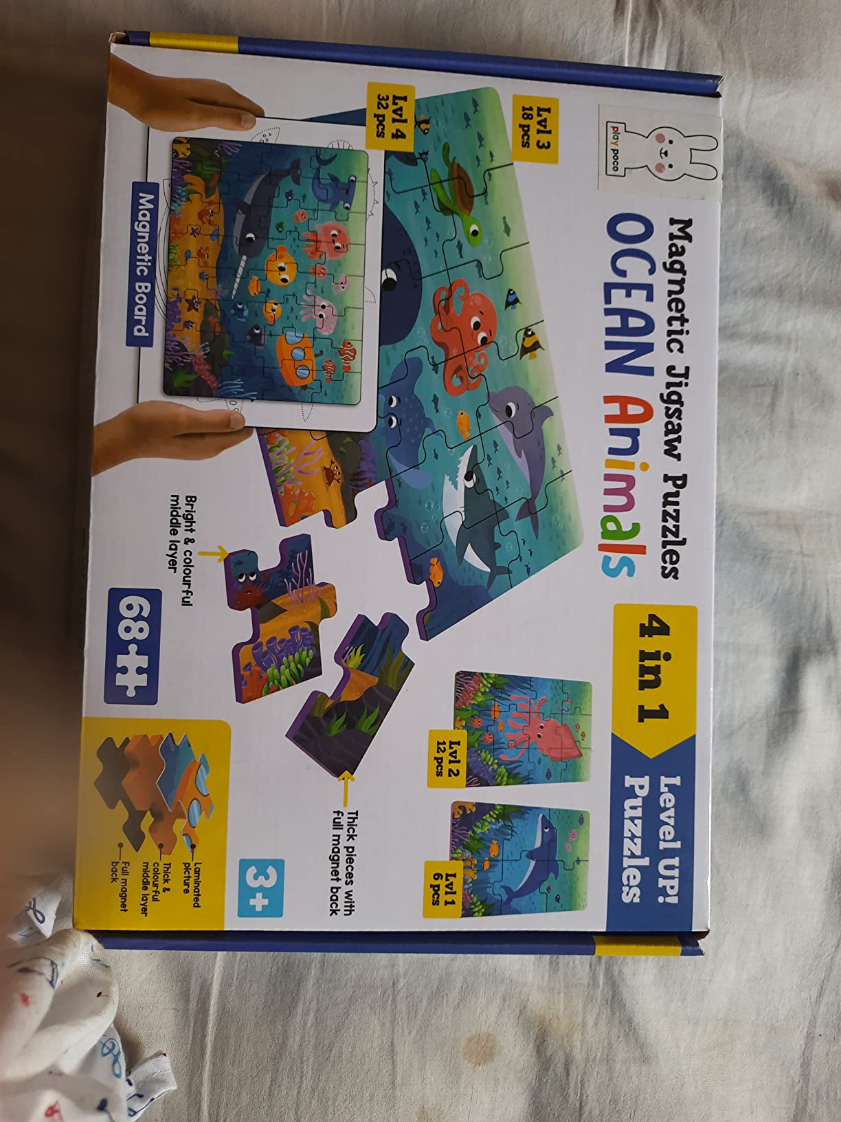 Buy Play Poco Magnetic Jigsaw Puzzles Aquatic Animals Activity Box with ...