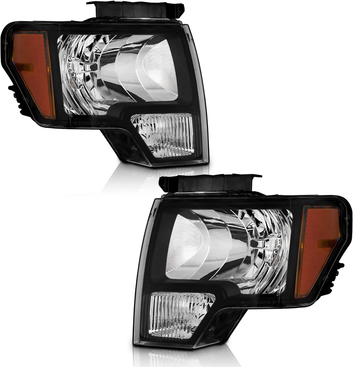 Amazon.com: WEELMOTO Headlights Assembly for 2009-2014 Ford F150 ...