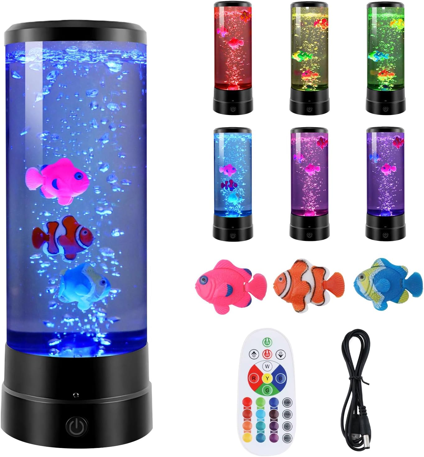 Amazon.com : Gitohoni Bubble Fish Lamp for Kids, Fake Aquarium Night ...
