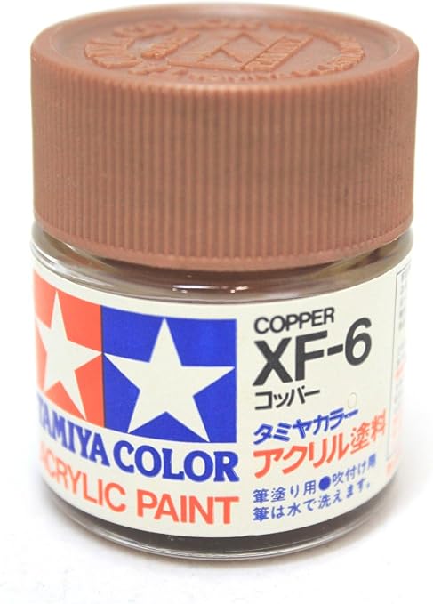 Amazon.com: TAMIYA Acrylic XF6 Flat Copper TAM81306 Plastics Paint ...