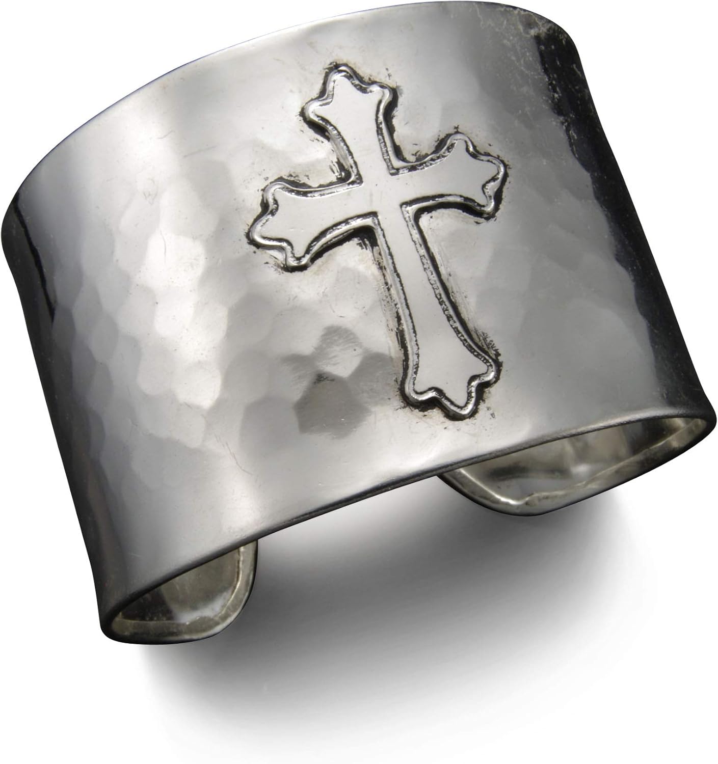Amazon.com: Anju Jewelry Silver Plated Collection Cuff Bracelet - Cross ...