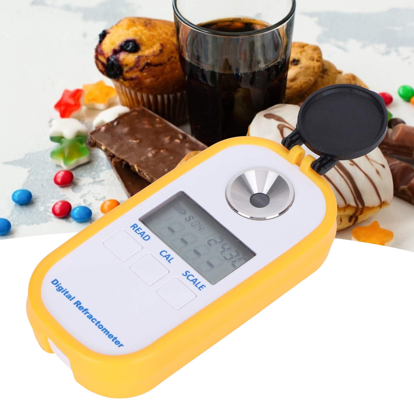 Buy Sugar Refractometer, Plastic Handheld Refractometer, for Milk Fruit ...