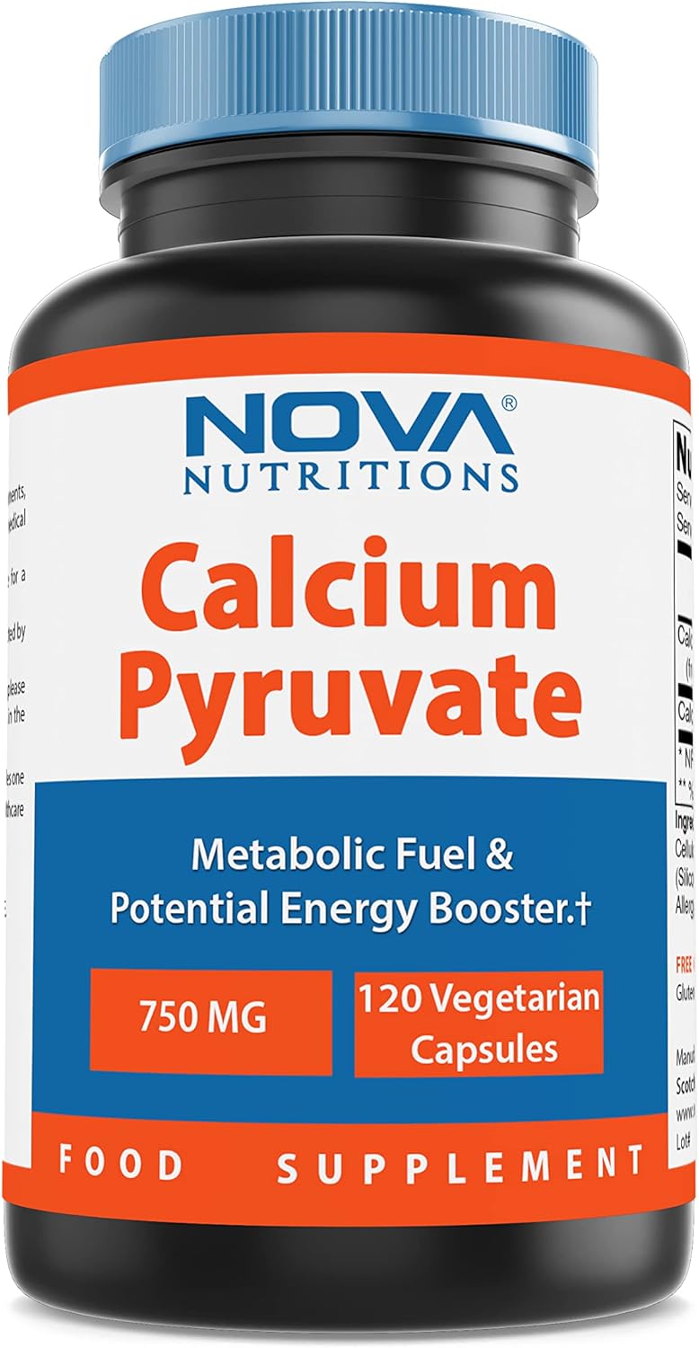Nova Nutritions Calcium Pyruvate 750 mg 120 Capsules : Amazon.co.uk ...