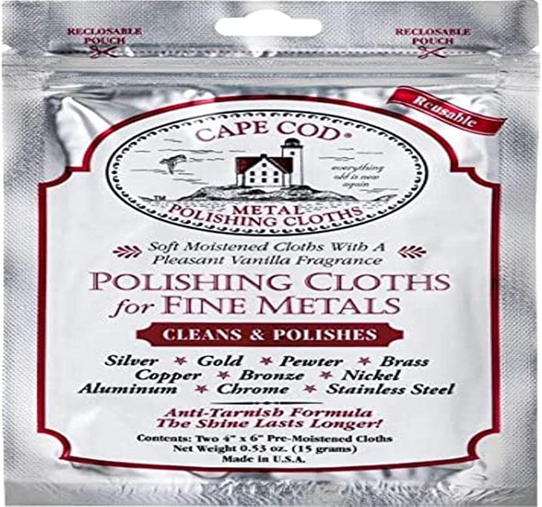 Amazon.com: Cape Cod Polish Co Metal Polishing Cloths Foil Pouch 0.53oz ...