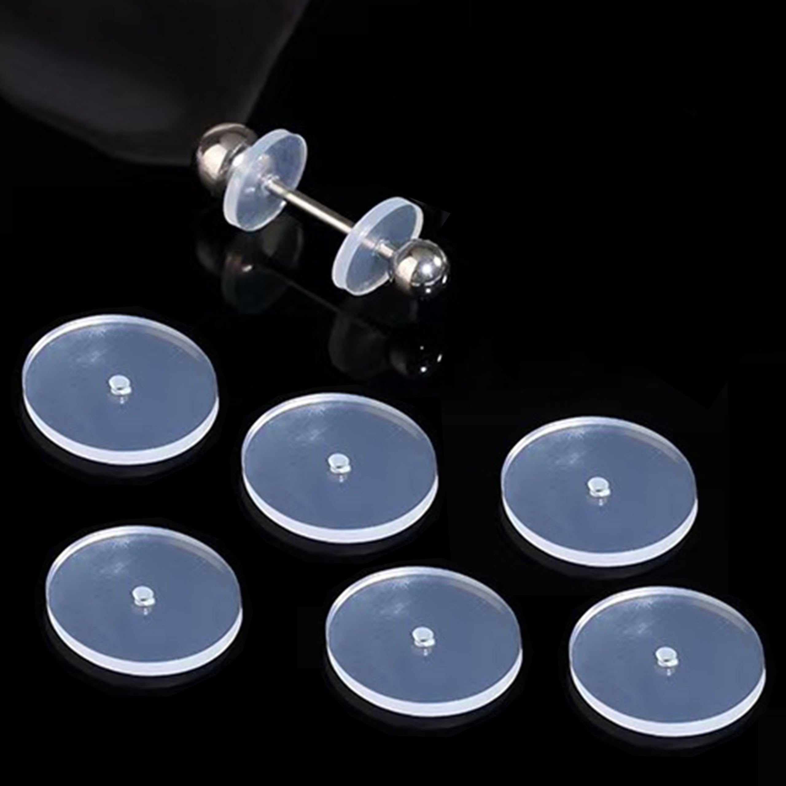 Amazon.com: 0.47 Inch Silicone Earring Backs Stoppers for Piercings ...