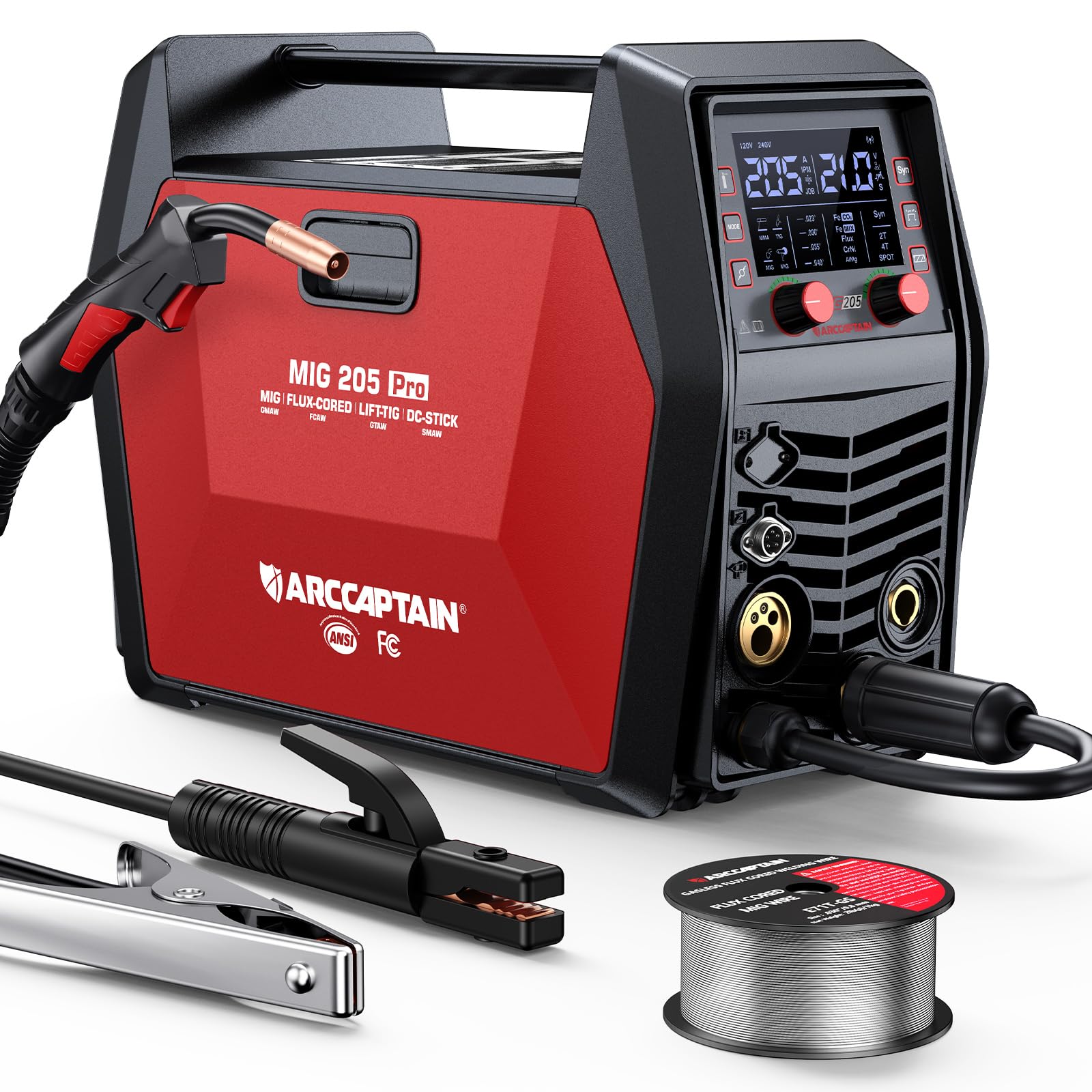 Buy ARCCAPTAIN iControl MIG205 Pro MIG Welder 205A 110V 220V MIG/less ...