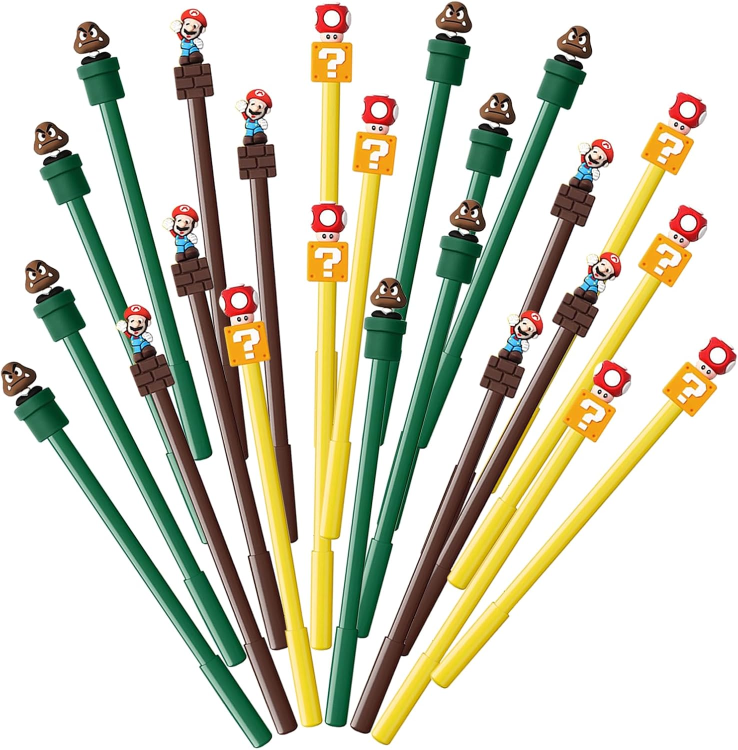 Amazon.com: HMBTEN 24Pcs Mario Party Favors Gel Pen, Mario Cartoon ...