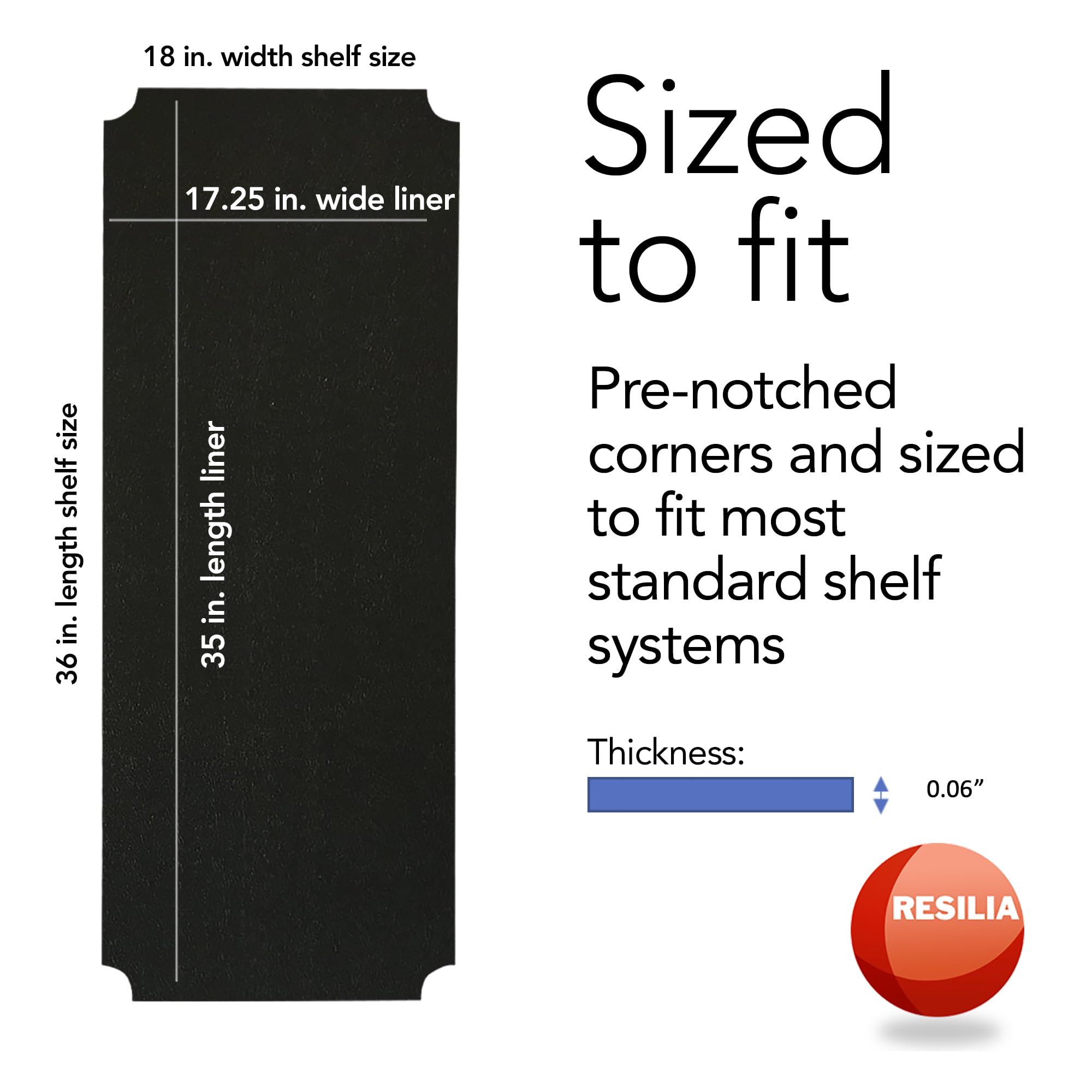 Snapklik.com : Shelf Liner Set For Wire Shelving Rack 5 Pack, 18 Inch ...