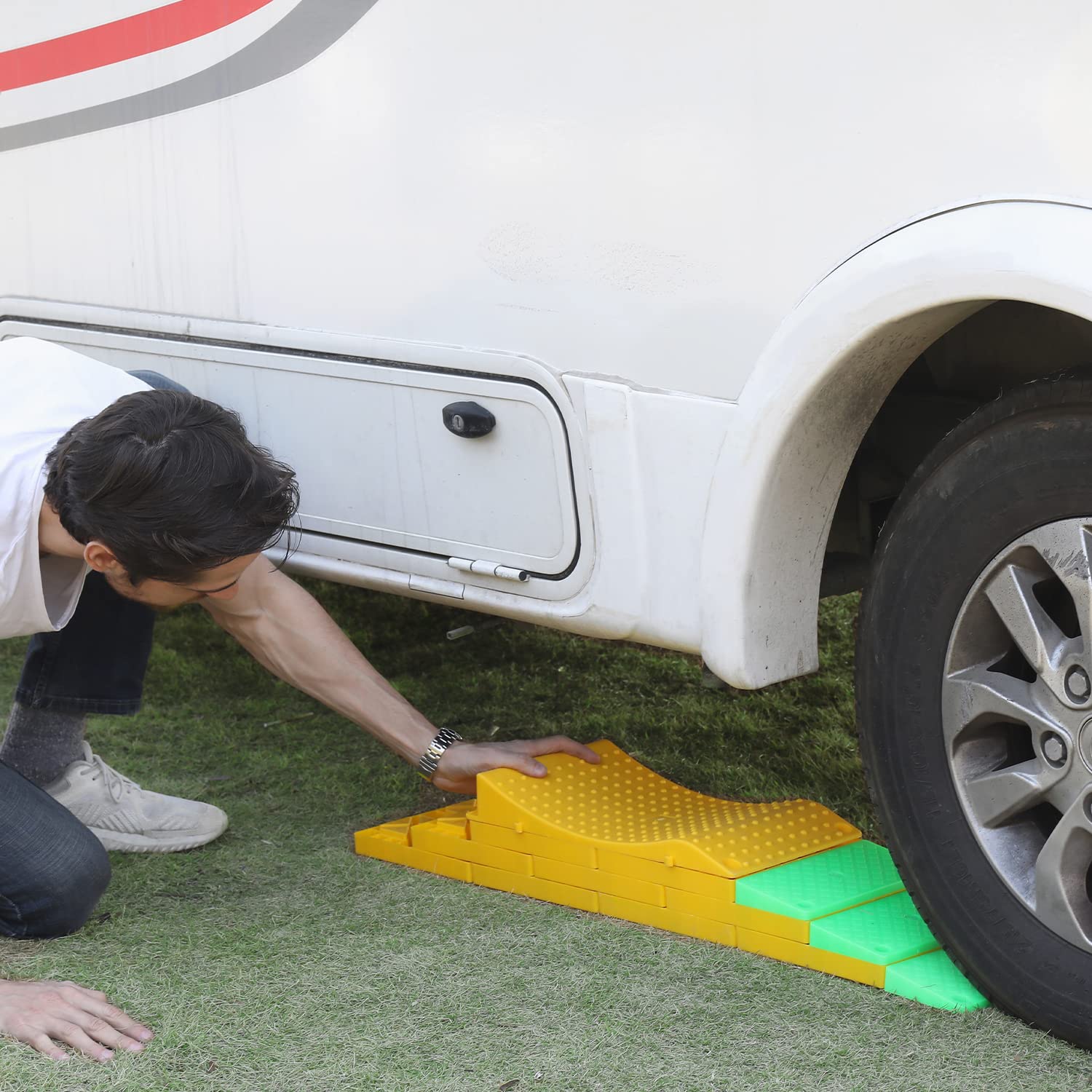 GarfatolRv RV Leveling Blocks with Glow in The Dark Ramp Camper ...