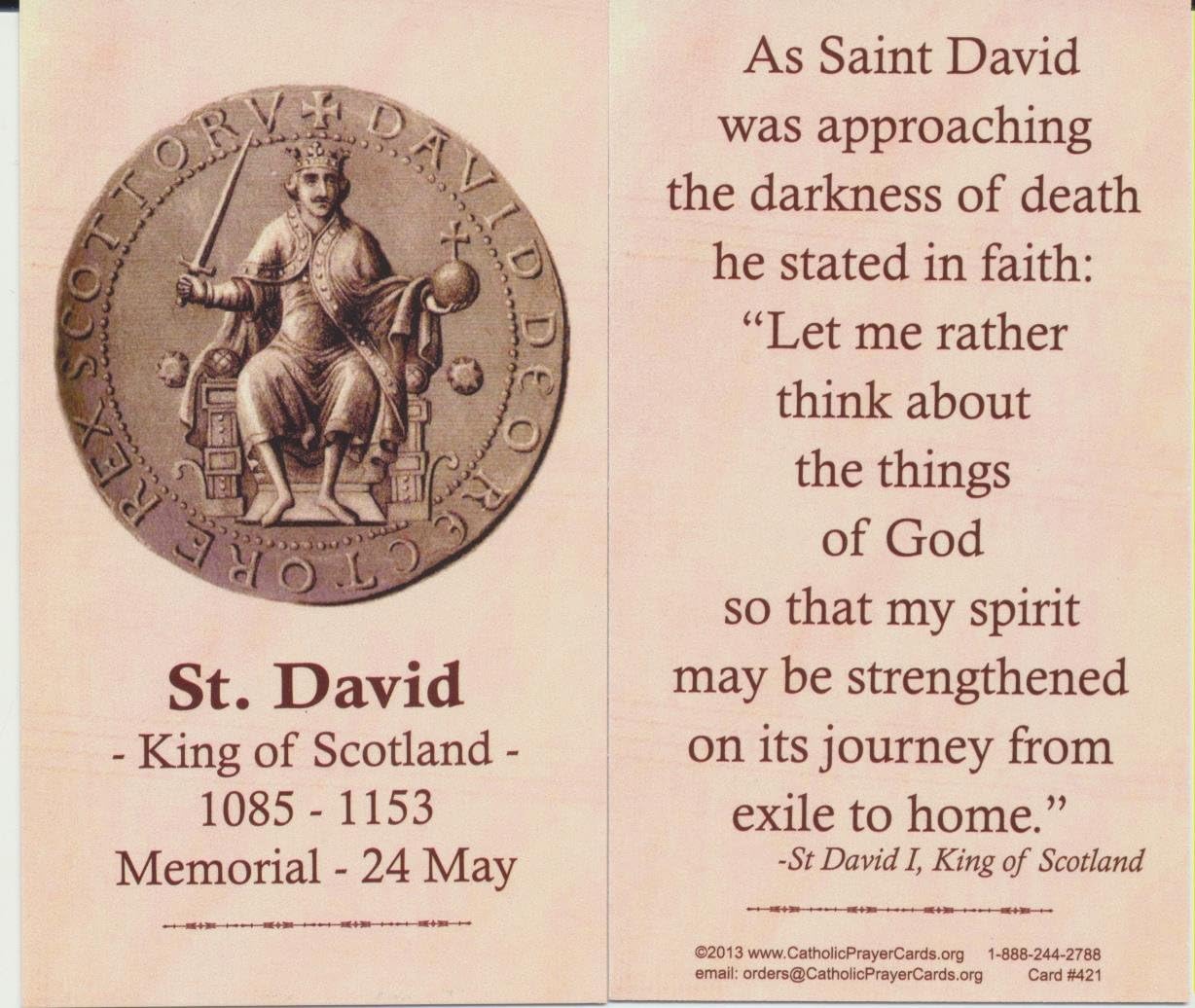 Amazon.com : Saint David Holy Card King of Scotland Free Cross Bookmark ...