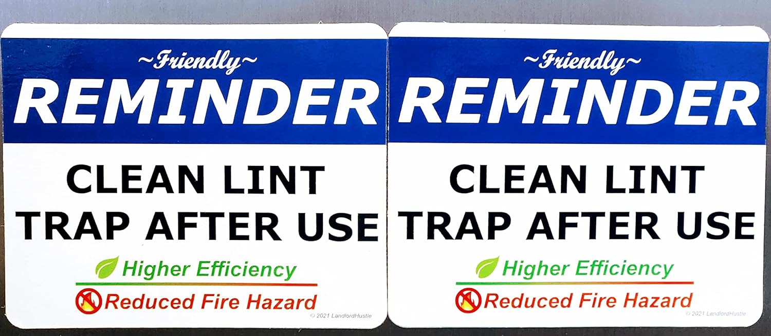 Amazon.com: Generic Clean Lint Trap After Use Friendly Reminder Magnet ...