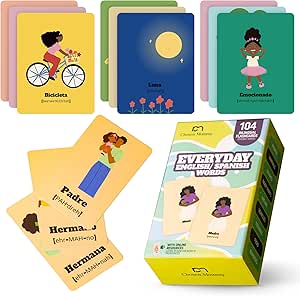 Amazon.com: Everyday Spanish Flash Cards - 104 Bilingual English ...