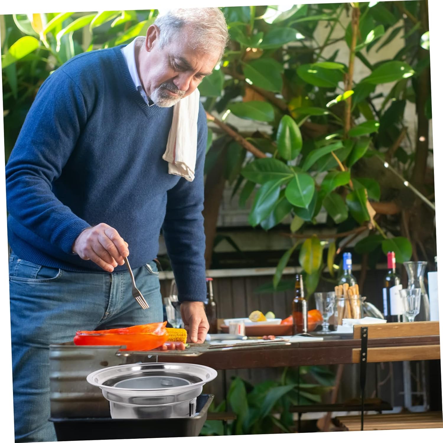 Yardenfun 1 Set Stainless Steel Oven Hibachi Grill Portable Grills ...