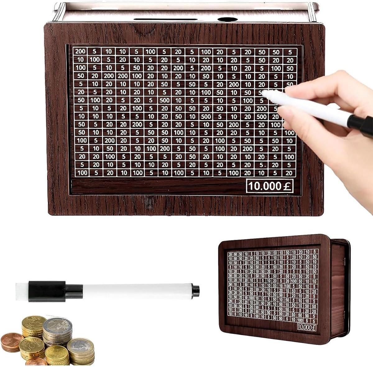 1 PCS 10000 Saving Challenge Box,Saving Box 10000,Money Saving Box ...