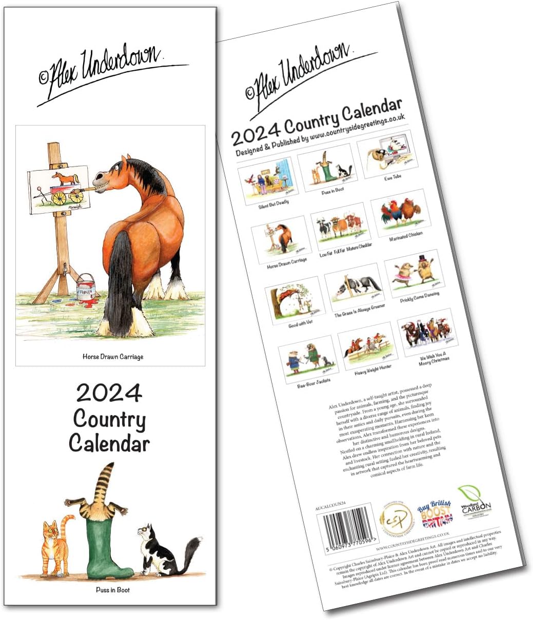 Country Calendar 2024 by Alex Underdown : Amazon.co.uk