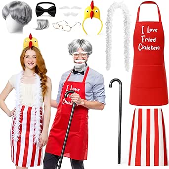 Amazon.com: Chicingyou 2 Sets Funny Halloween Fried Chicken Couple ...