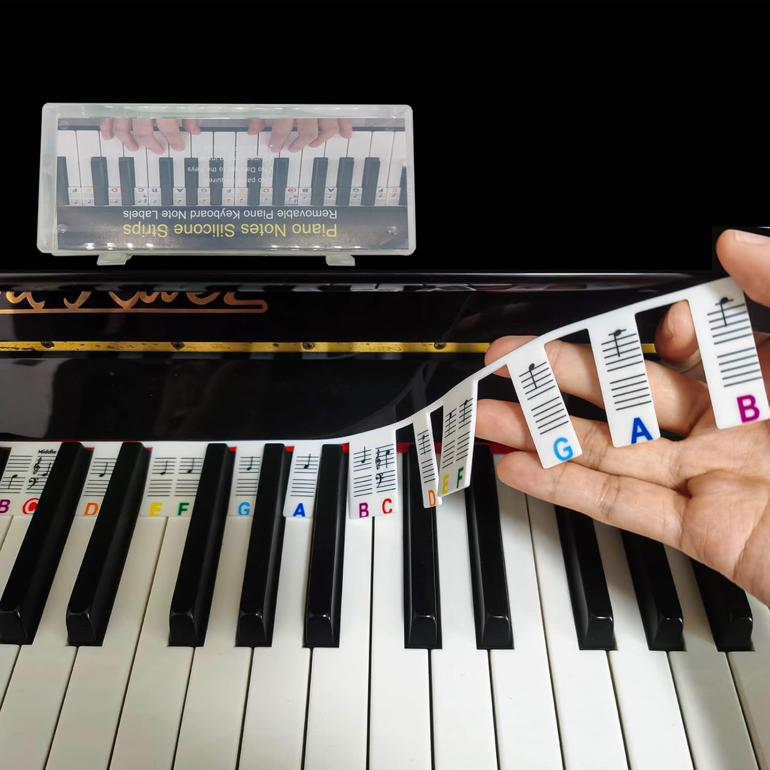 Amazon.com: Piano Keyboard Stickers, 61 Key Piano Notes Guide for ...