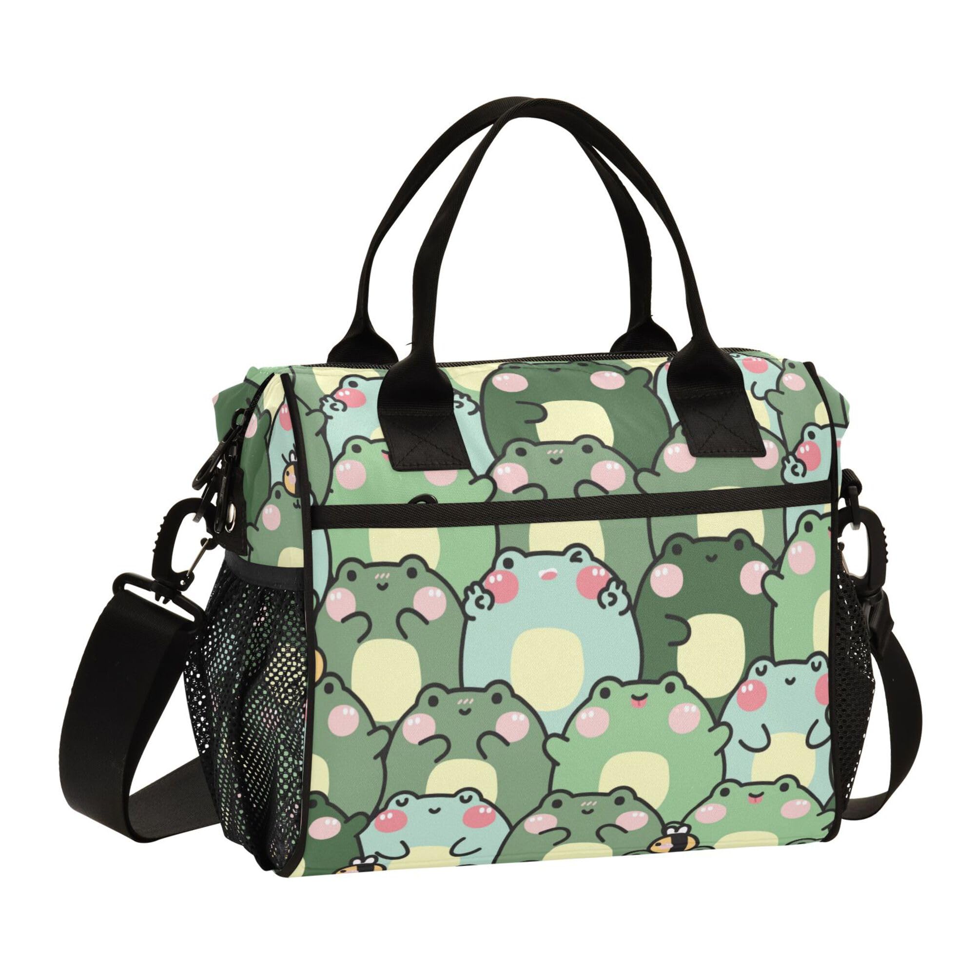 Snapklik.com : Cute Kawaii Frog Lunch Bag Reusable Lunch Tote Bags ...