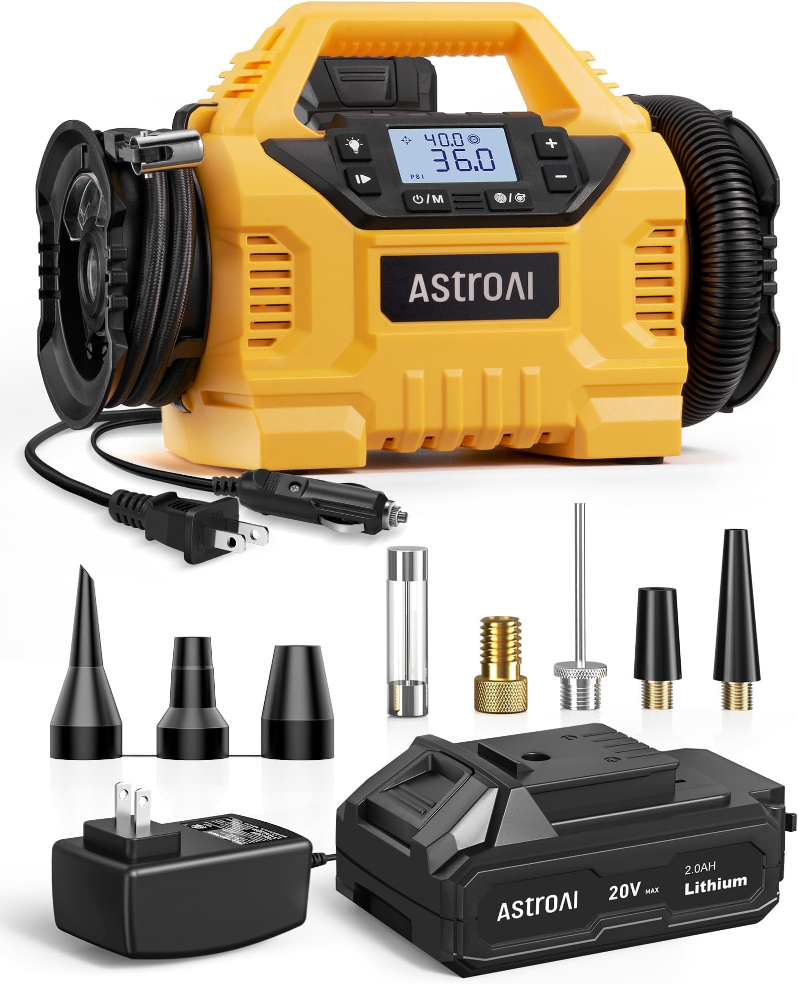 Amazon.com: AstroAI Cordless Tire Inflator Portable Air Compressor 3 ...