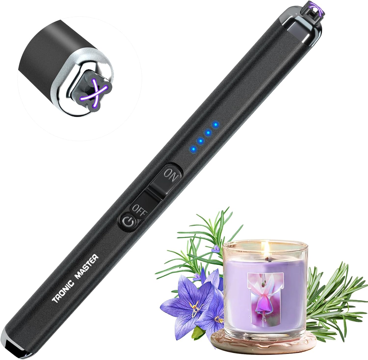 Amazon.com: Electric Lighter Rechargeable Candle Lighter - Dual Arc ...