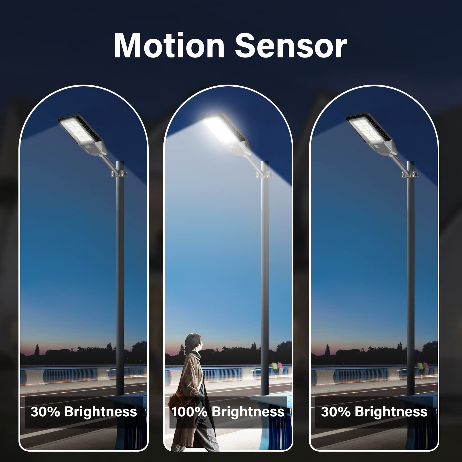 Solar Street Light 1000W 2Packs LED Solar Street Lights Outdoor IP66 ...