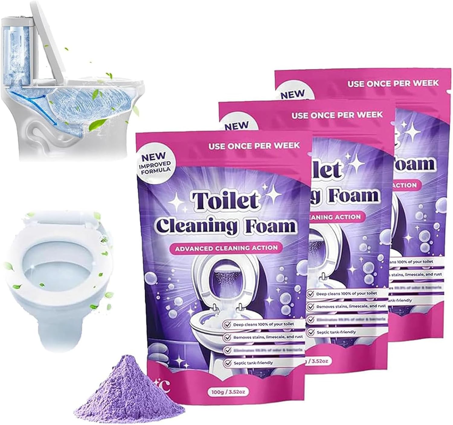 FizzClean Toilet Cleaner: Fizz Clean Toilet Cleaning Foam, Insta-Action ...