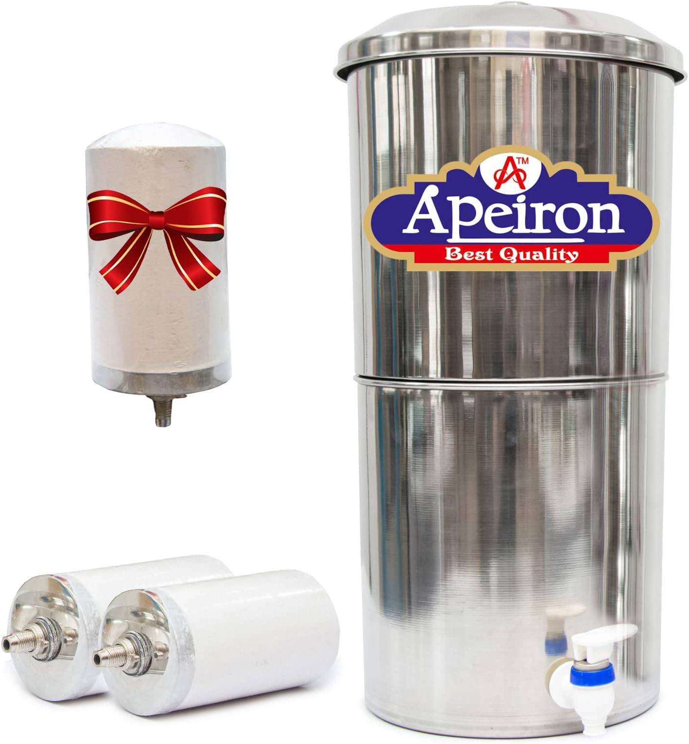 Apeiron Silver Purifier Non Electric Ceramic Water filter with 2 Candle ...